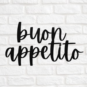 Buon Appetito Sign, Italian Metal Sign, Enjoy Your Meal, Italy, Italian ...
