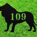 Lion Address House Sign, Lion Metal Address Steel Yard Sign, Lion ...