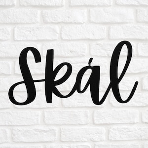 Icelandic Metal Sign Skal Cheers Wall Art Plaque Iceland Front Home ...