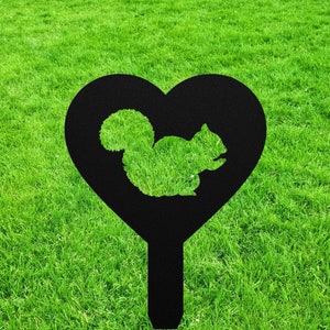 Squirrel Memorial Stake Loss of Squirrel Heart Grave Marker Stone ...