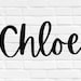 Chloe Sign Metal Name Cutout - Gift for Chloe Girl - Nursery Baby ...