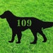 Golden Retriever House Number Sign Yard Address Plaque Garden Lawn ...