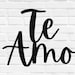 Te Amo Sign, I Love You Metal Sign, Bedroom Wall Art, Above Bed Sign ...