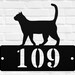 Personalized Cat Address Sign Custom Metal House Number - Etsy