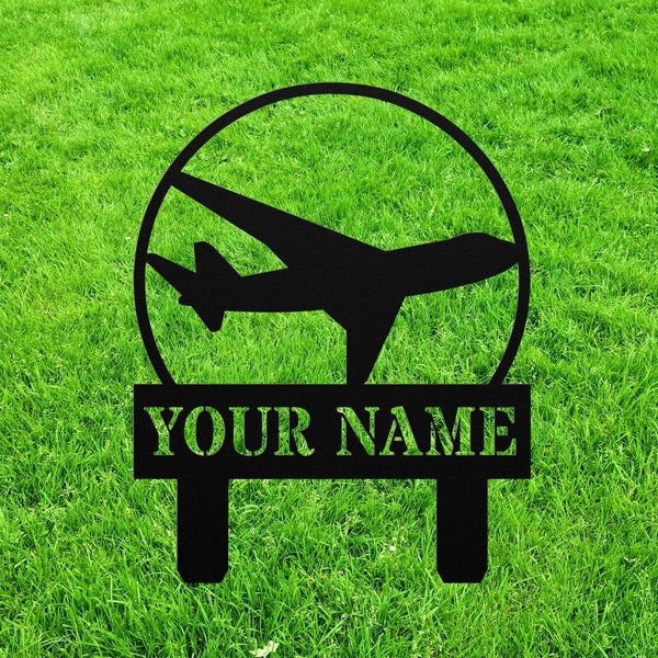 Metal Airplane Yard Art - Etsy