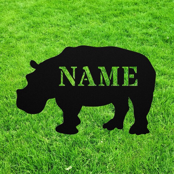 Hippo Garden Statue - Etsy