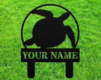 Metal Sea Turtle Address Sign - Etsy