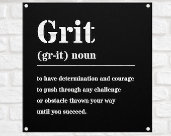 Grit Definition Sign - Etsy