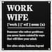 Funny Work Wife Gift Metal Sign Birthday, Appreciation, Christmas Gifts ...