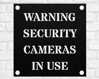 Cameras in Use Sign - Etsy