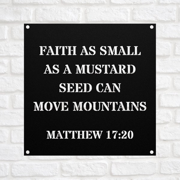 Mustard Seed Plaque - Etsy