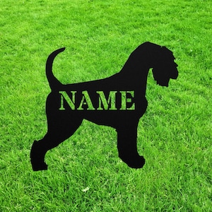 Personalized Schnauzer Garden Statue Stake, Custom Schnauzer Outdoor ...