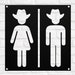 Cowboy Cowgirl Bathroom Metal Sign, Western Restroom Decor - Etsy