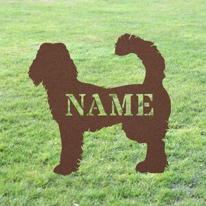Personalized Labradoodle Copper Garden Statue Stake, Custom Labradoodle ...