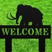 Metal Woolly Mammoth Welcome Yard Art Sign Home Decor Garden & Patio ...