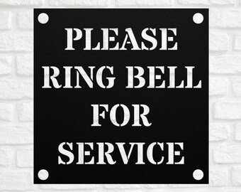 Please Ring for Service Sign - Etsy