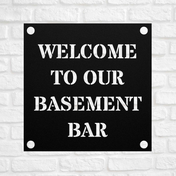 Welcome to the Basement Sign - Etsy
