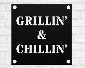Grillin and Chillin Metal - Etsy