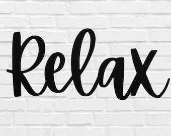 Outdoor "relax" Sign - Etsy