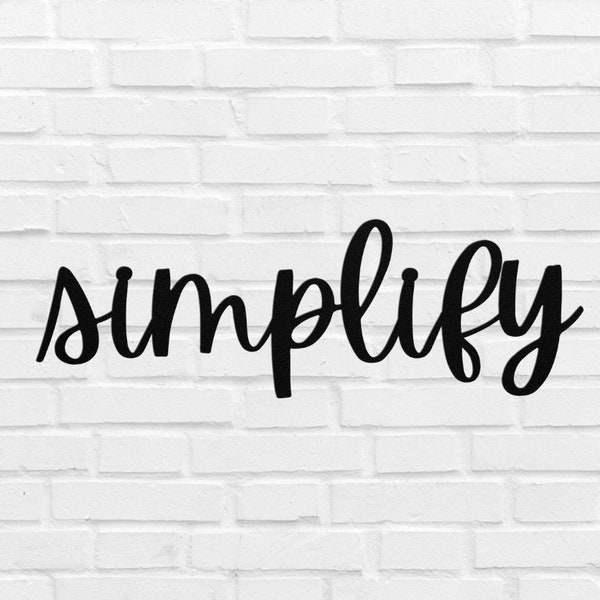 Simplify Sign - Etsy