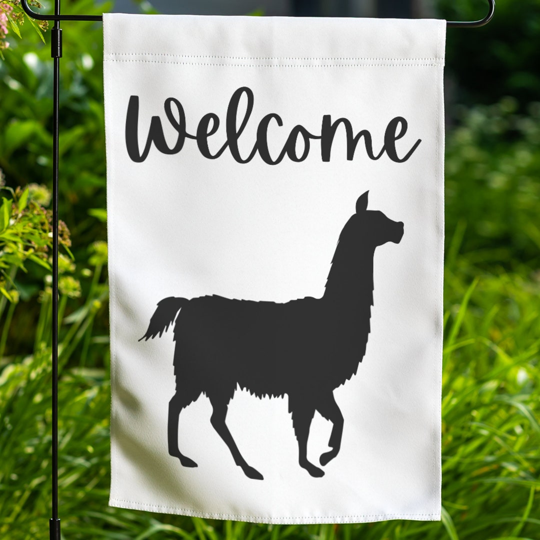 Llama Garden Flag Banner Yard Sign Decor Housewarming Home Summer ...