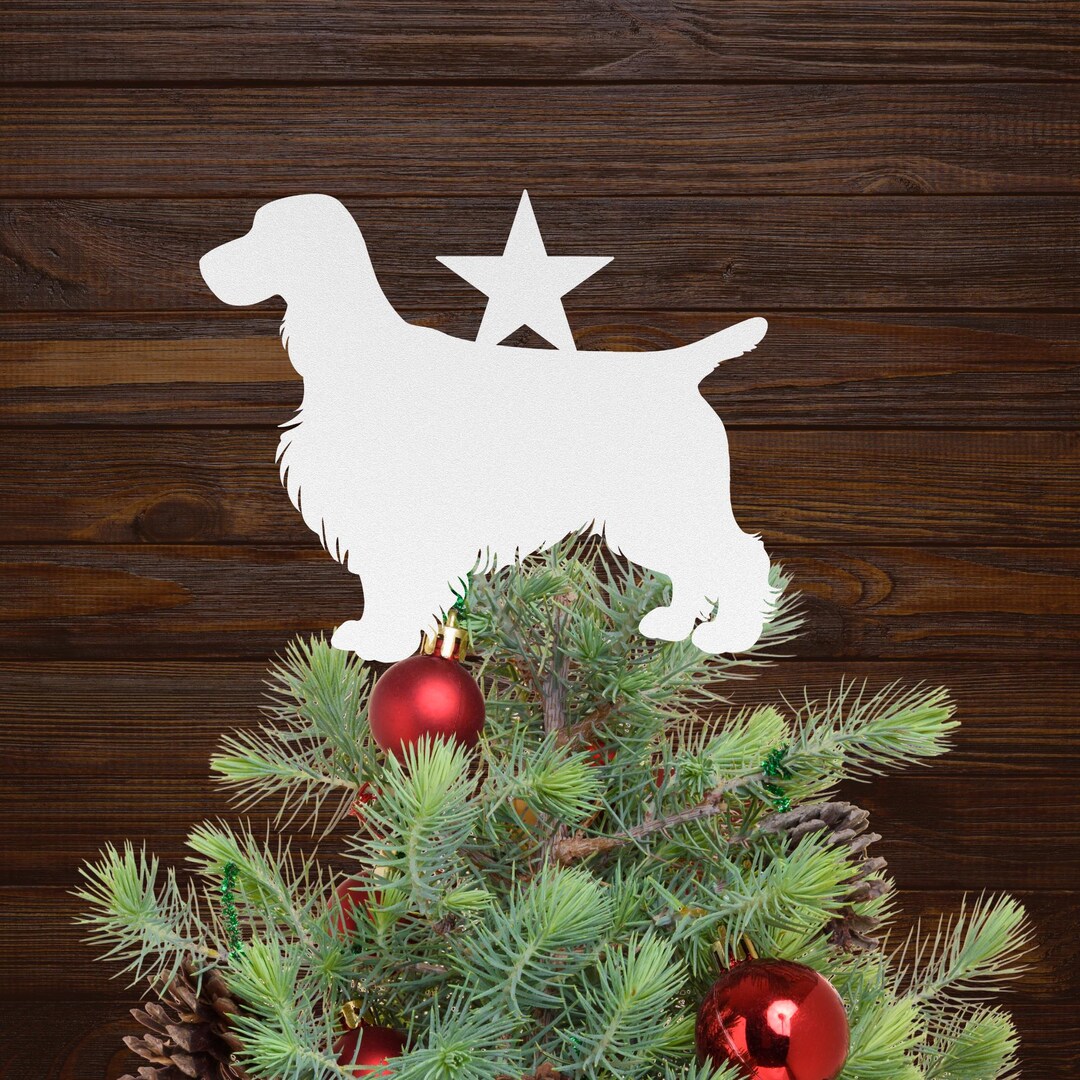 Cocker Spaniel Tree Topper Christmas Holiday Decoration Ornament Dog ...