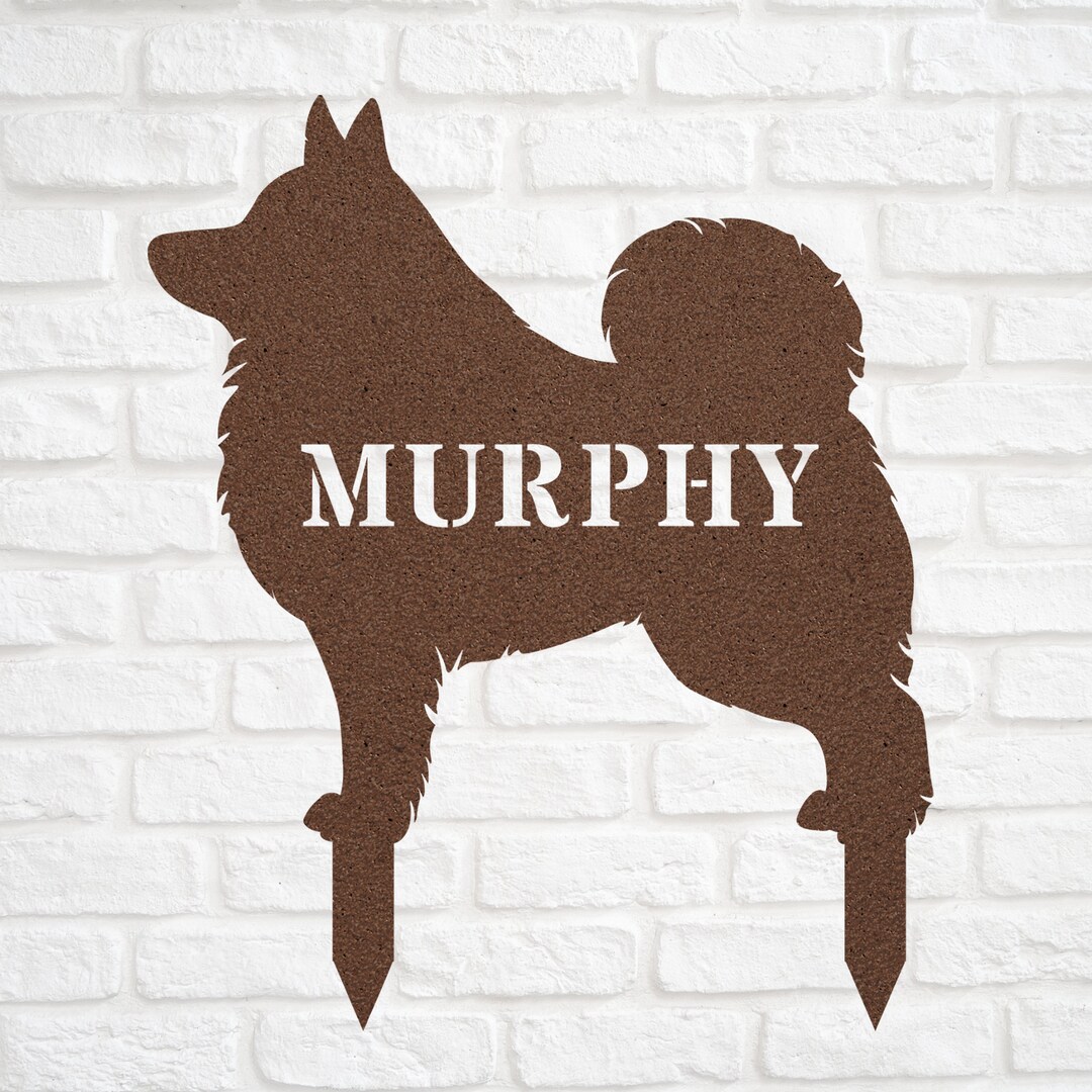 Personalized Keeshond Yard Statue Stake, Custom Keeshond Dog Outdoor ...