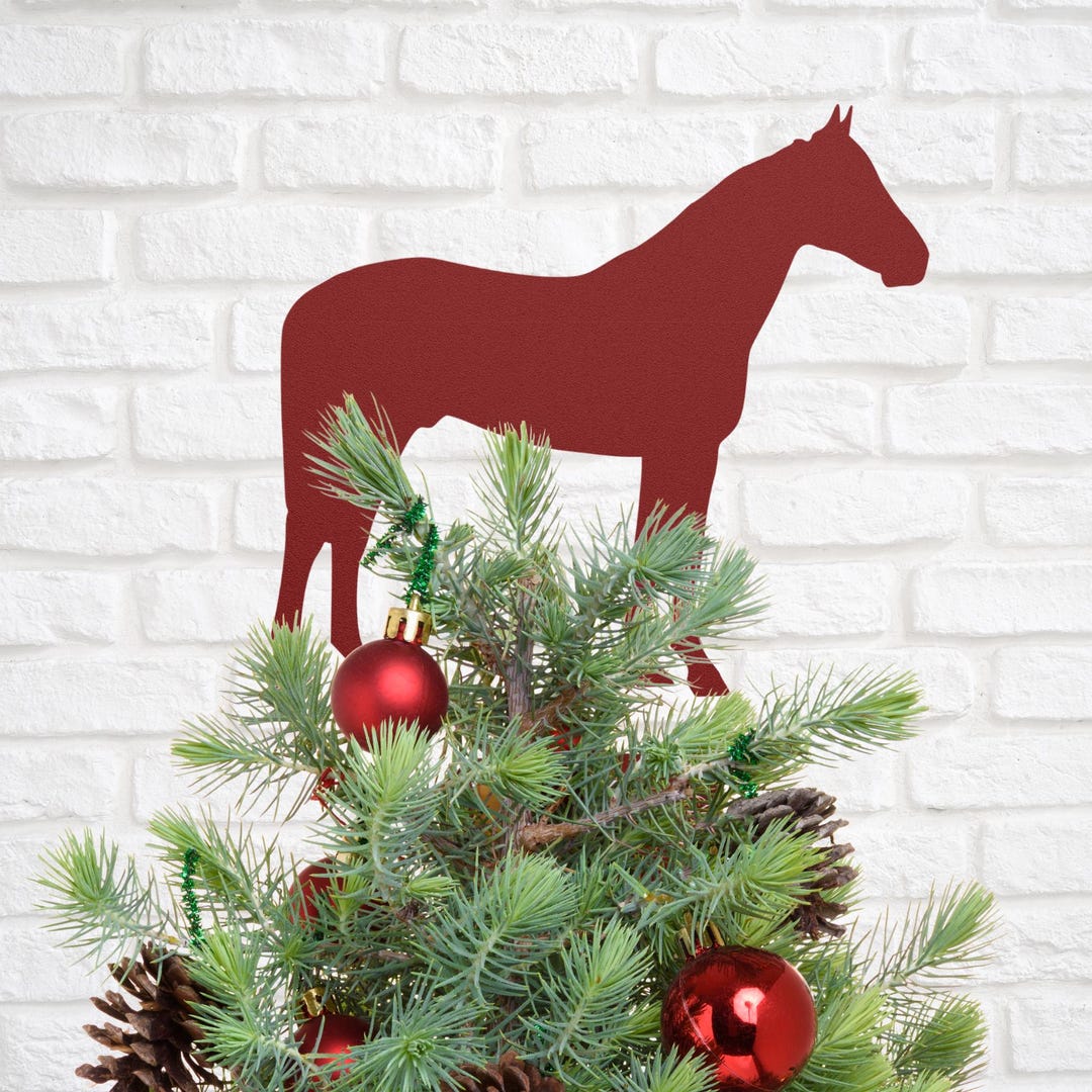 Horse Tree Topper - Red Metal Tree Topper - Etsy