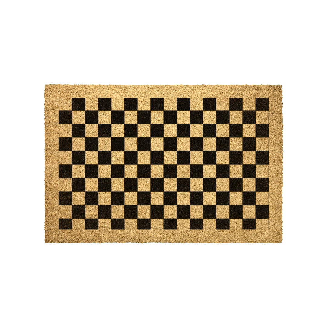 Checkerboard Doormat Outdoor Rug Door Mat Decor Housewarming Summer ...