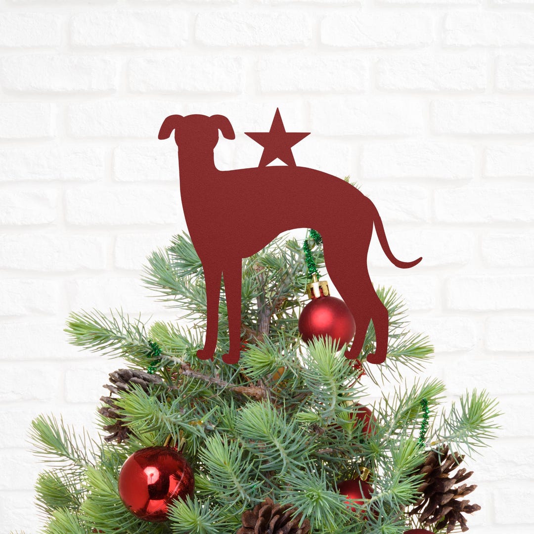 Italian Greyhound Tree Topper Christmas Holiday Decoration Ornament Dog ...