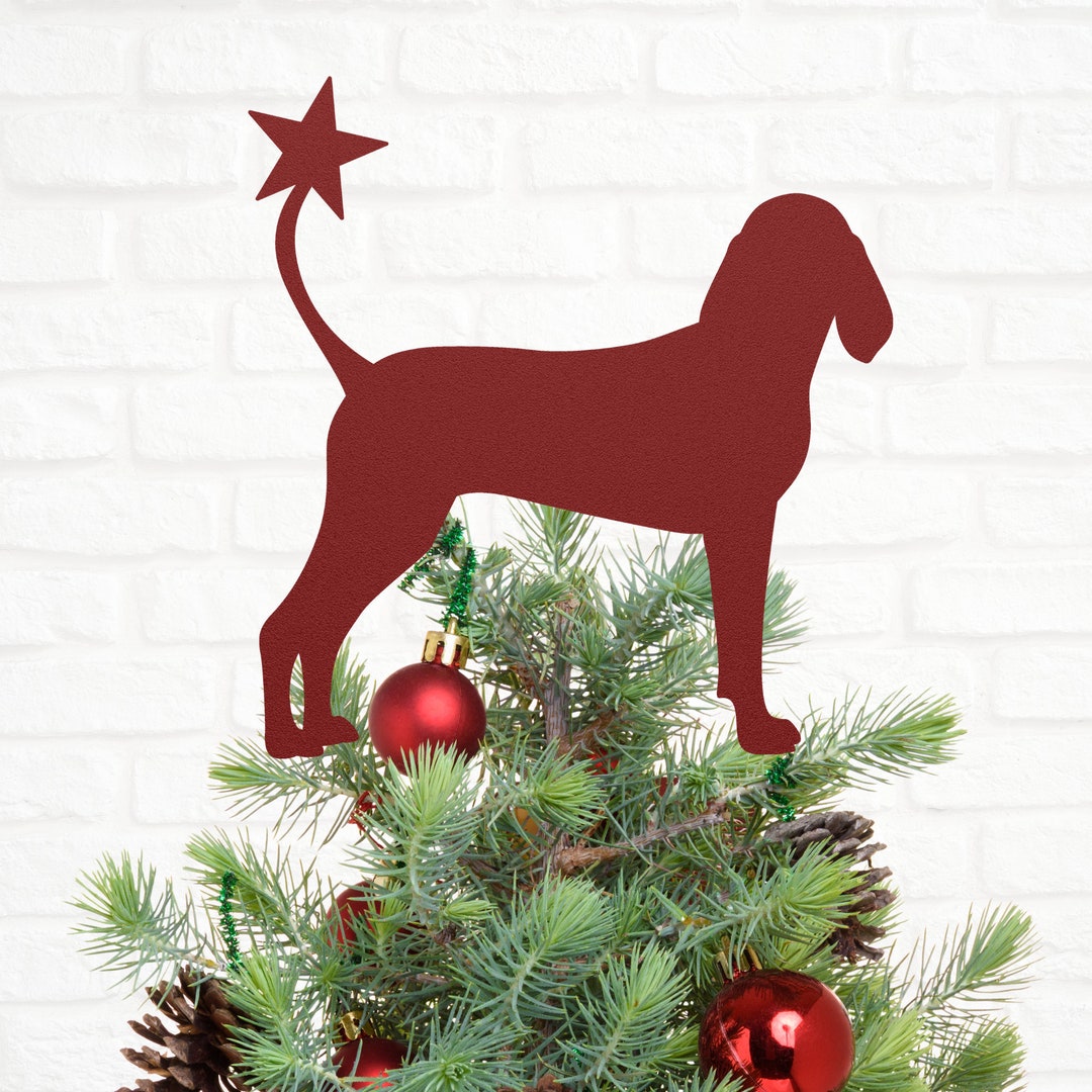 Redbone Coonhound Tree Topper Christmas Holiday Decoration Ornament Dog ...