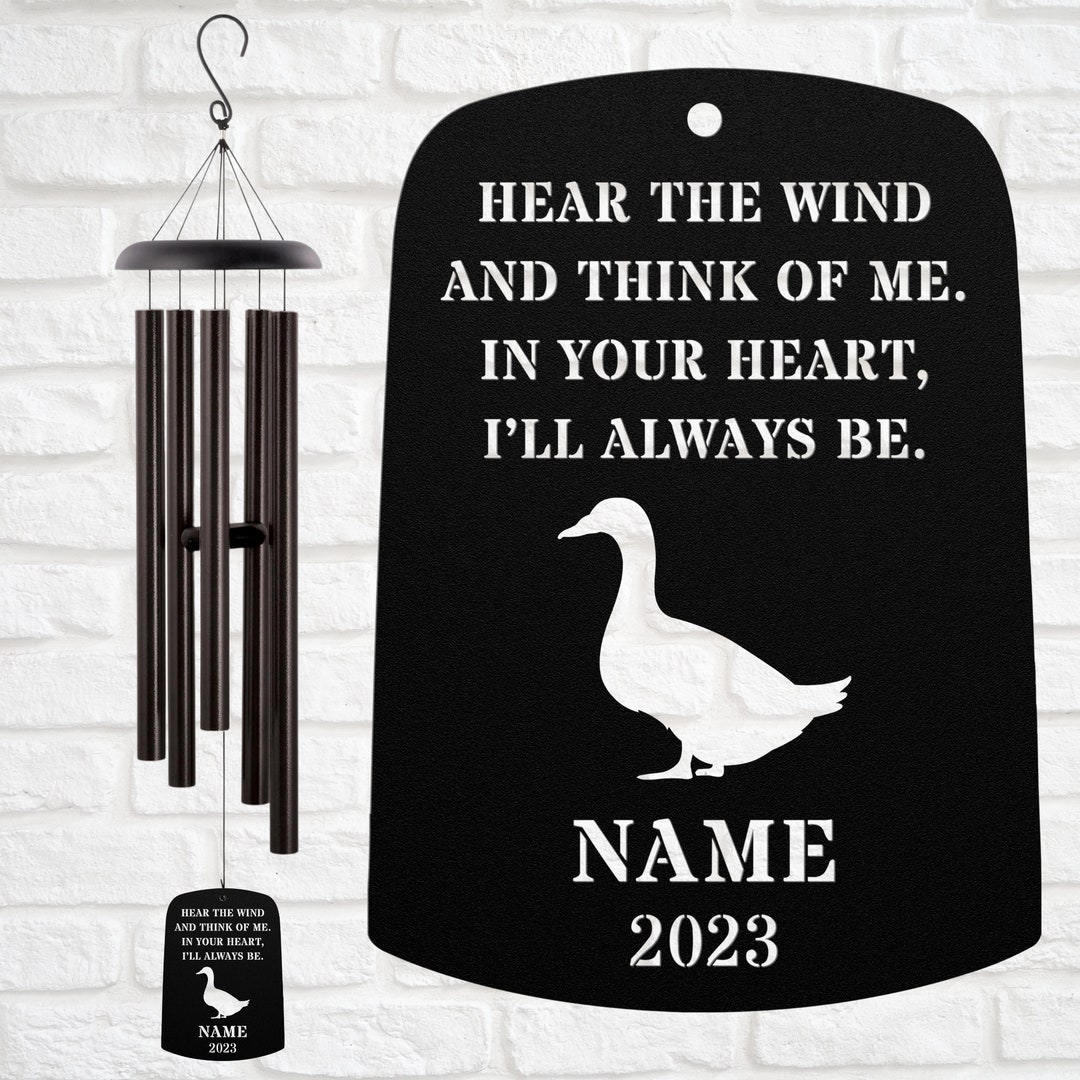 Duck Wind Chime Sail Duck Memorial Duck Loss Gift Sympathy Bereavement ...