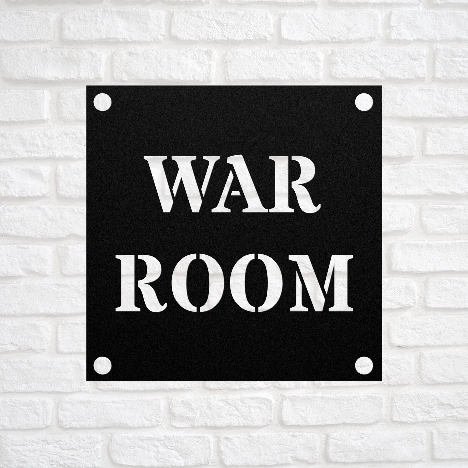 War Room Metal Sign Wall Art Plaque Front Door Hanger Home Decor Porch ...