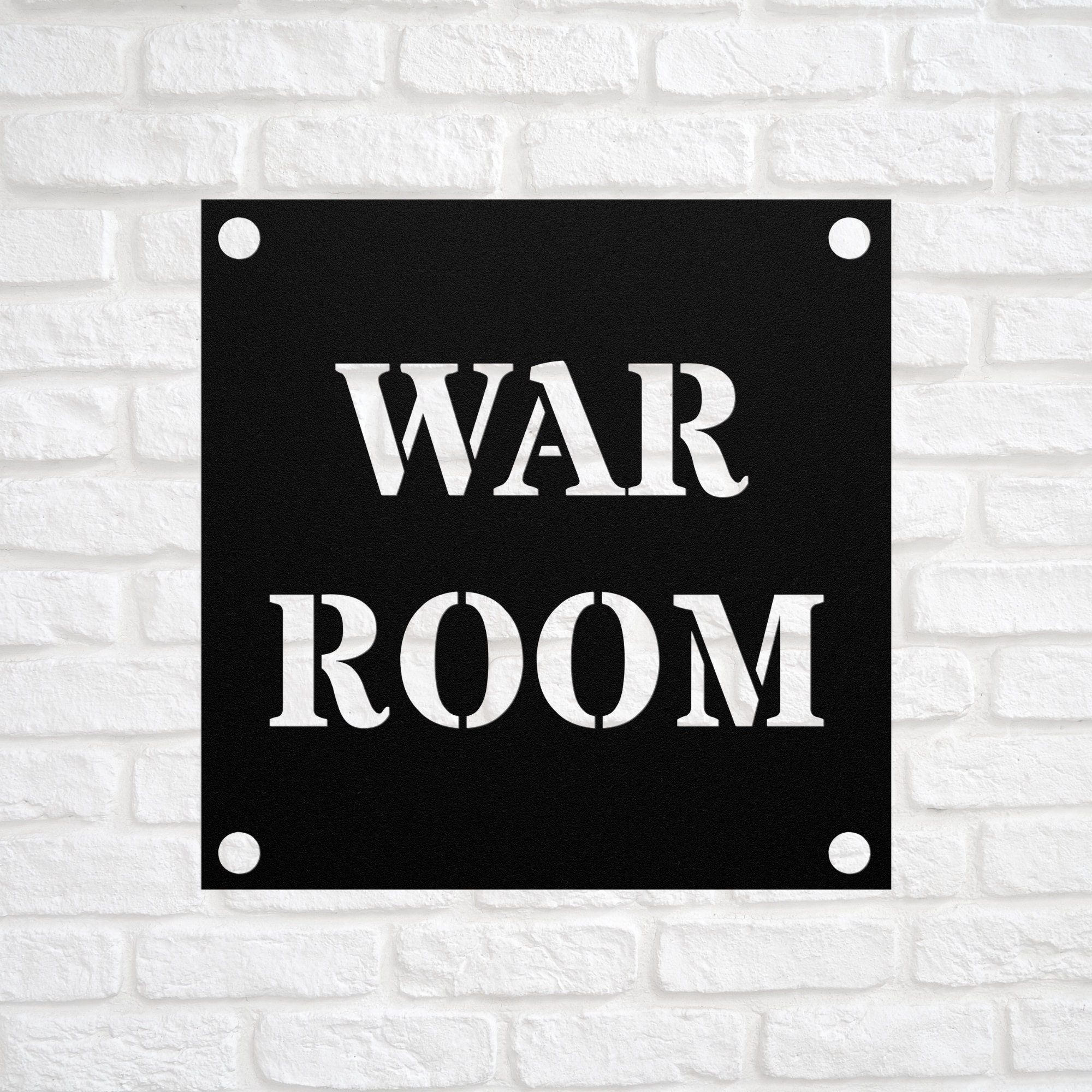War Room Metal Sign Wall Art Plaque Front Door Hanger Home Decor Porch ...