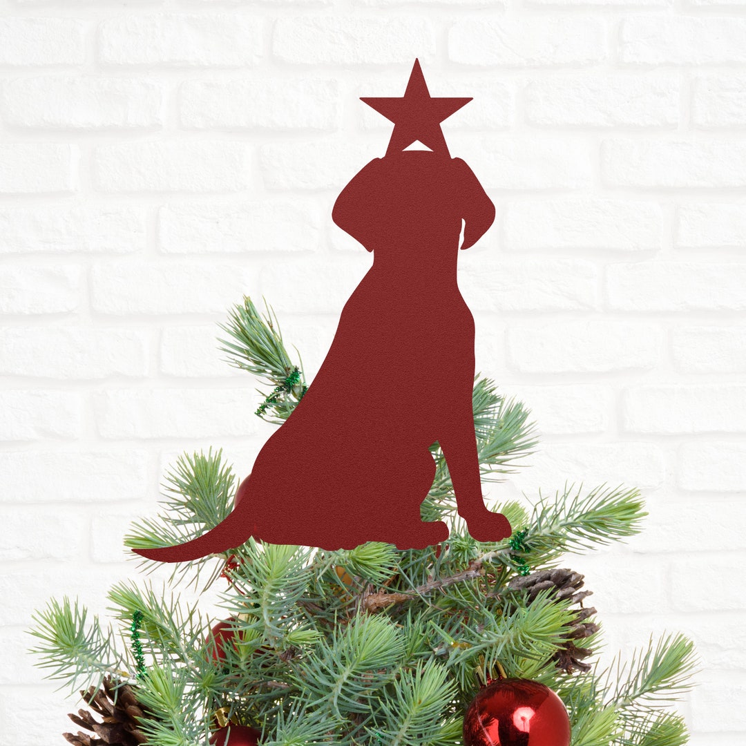 Labrador Tree Topper Christmas Holiday Decoration, Custom Lab Outdoor ...