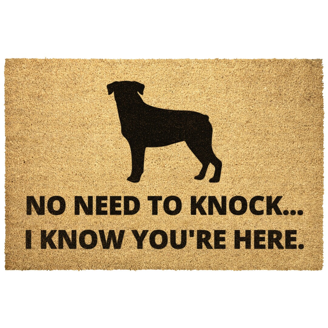 Rottweiler Doormat Door Mat Funny Rottweiler Gift Dog Lover Gifts Home ...