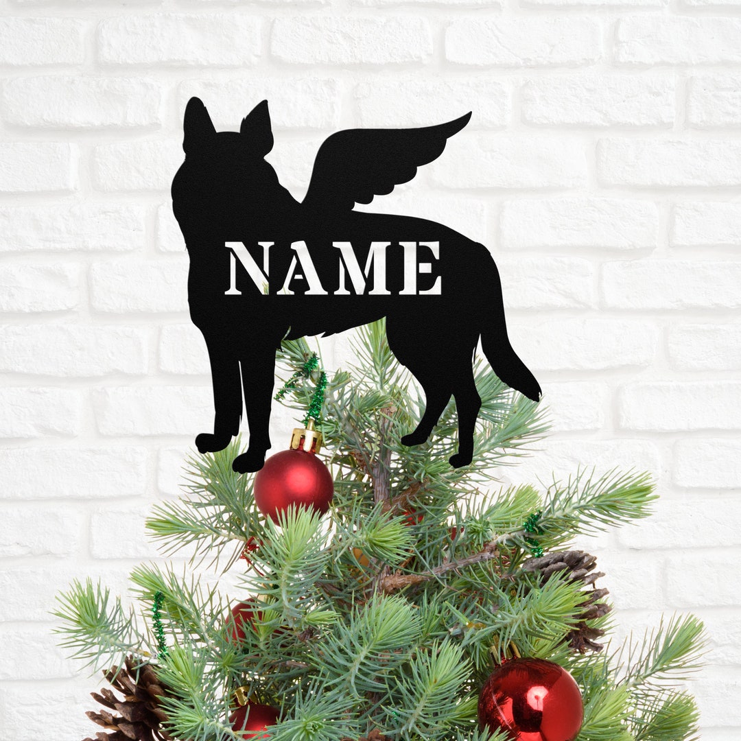 German Shepherd Tree Topper Christmas Holiday Decoration Ornament Dog ...
