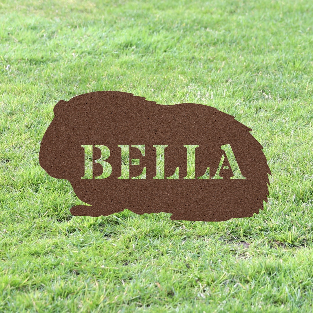 Personalized Guinea Pig Garden Statue Stake, Custom Guinea Pig Outdoor ...