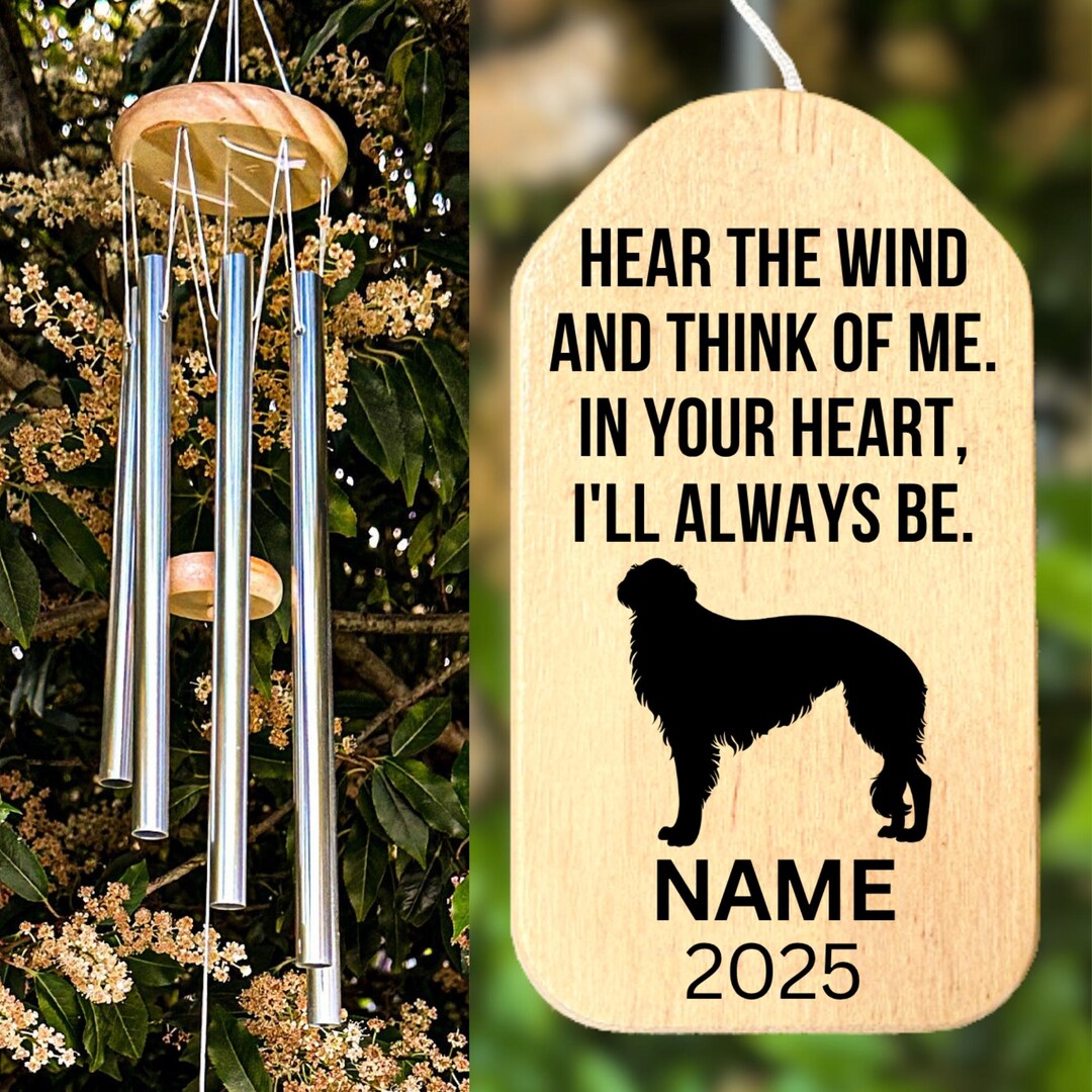 Borzoi Wind Chime Borzoi Memorial Borzoi Dog Loss Gift Sympathy ...