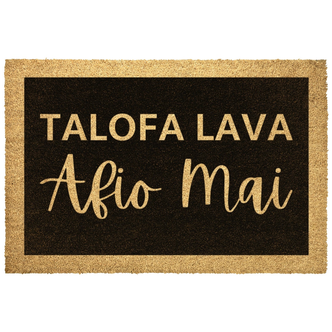 Talofa Lava Door Mat With Samoan Gift for Wedding With Monogram Doormat ...
