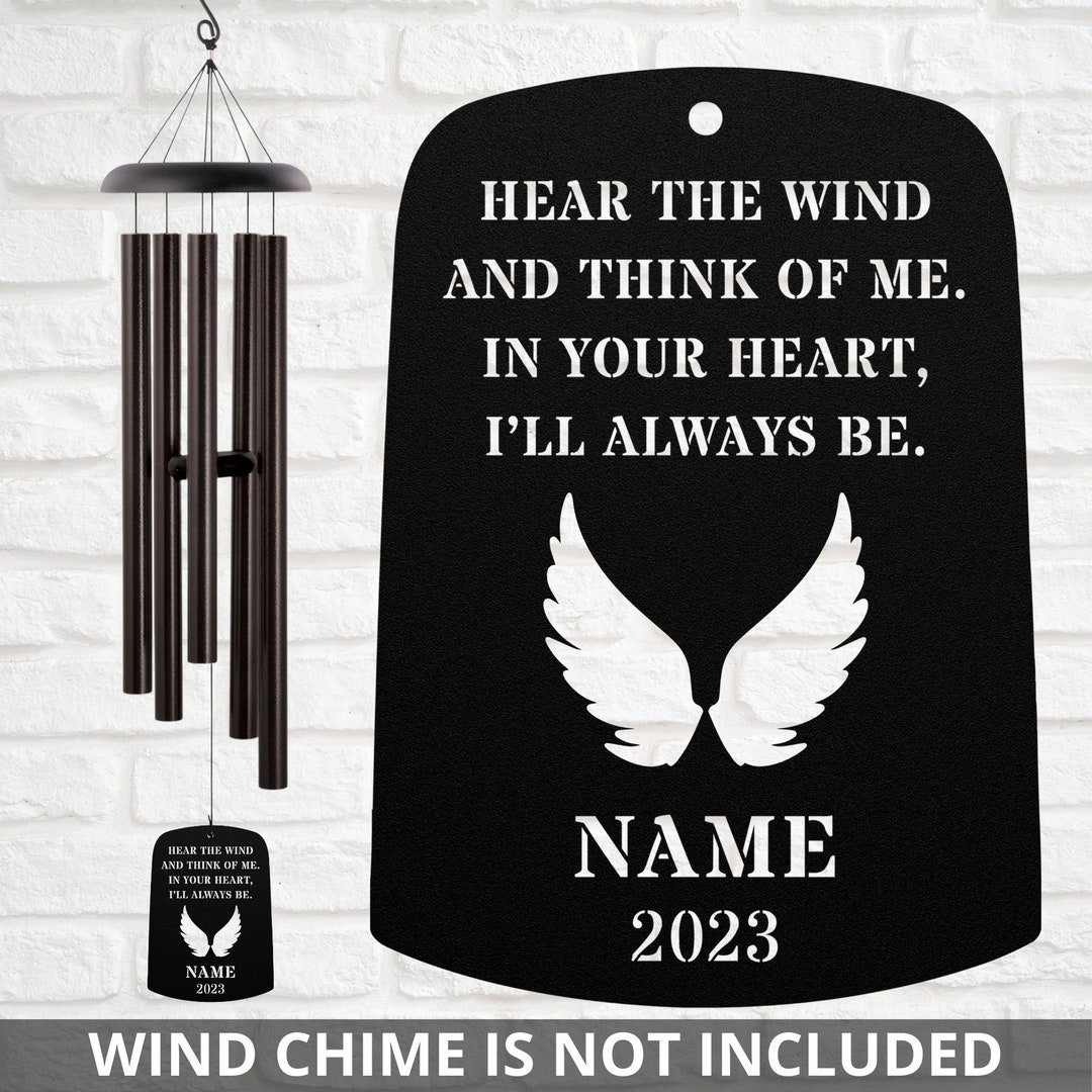 Angel Wings Wind Chime Sail Angel Wings Wind Chime Memorial Loss Gift ...