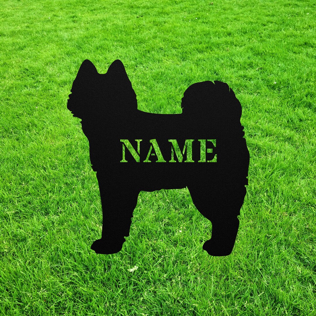 Personalized Pomsky Yard Statue Stake Memorial Wind Chime Outdoor ...