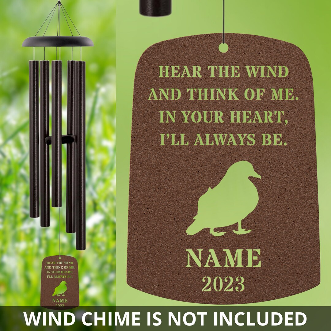 Mandarin Duck Wind Chime Sail Mandarin Duck Memorial Mandarin Duck Loss ...