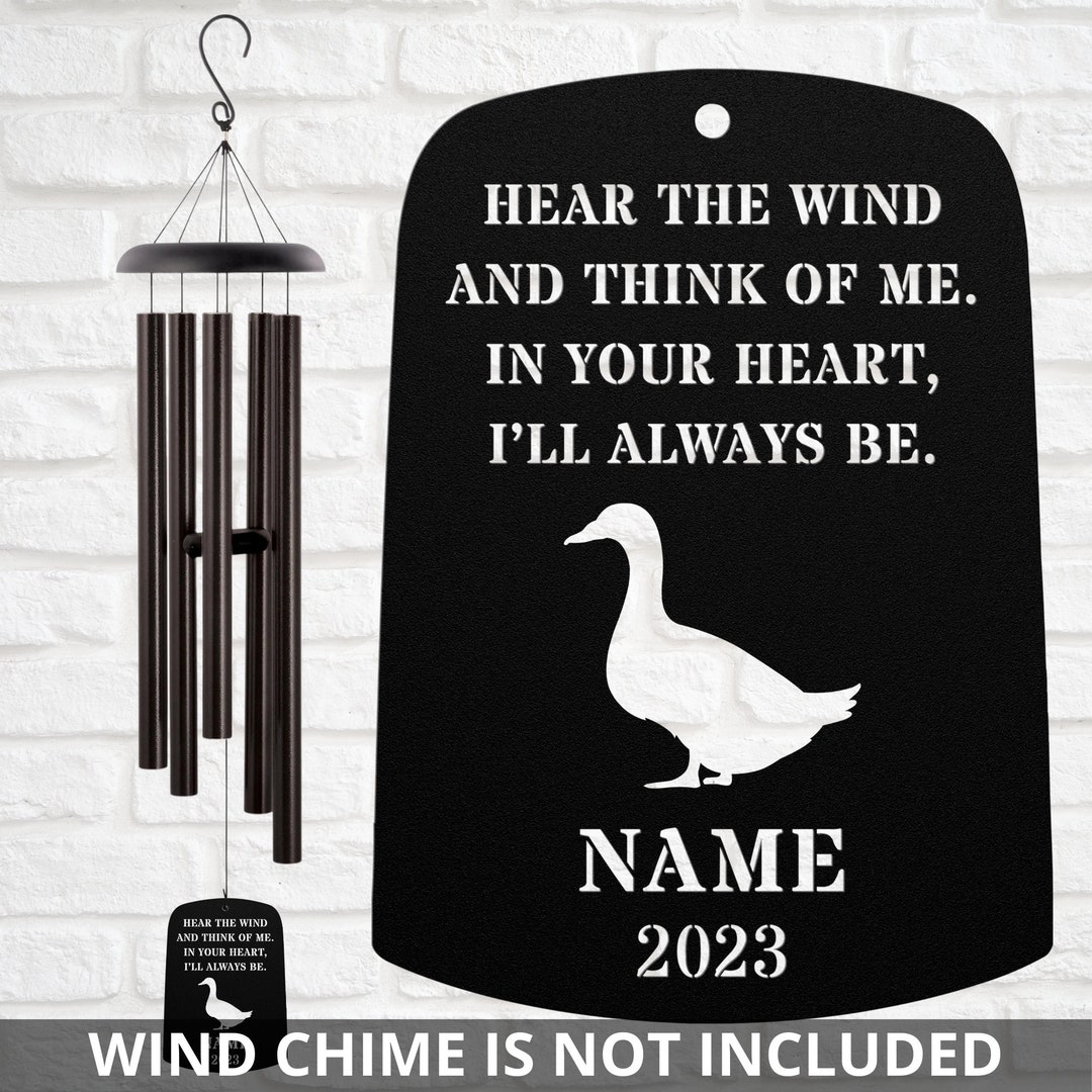 Duck Wind Chime Sail Duck Memorial Duck Loss Gift Sympathy Bereavement ...