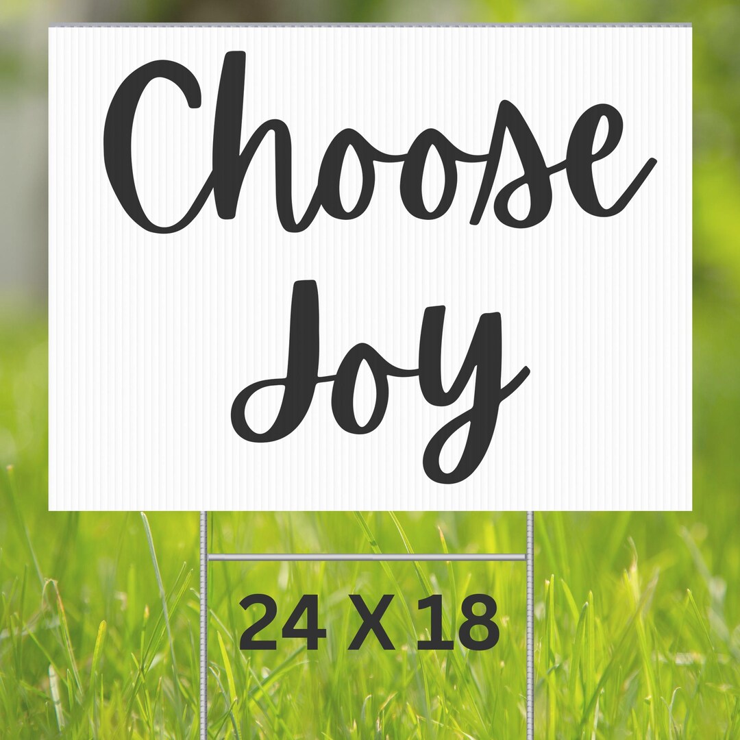 Choose Joy Yard Sign Kamala Harris Garden Flag Banner Election 2024 ...