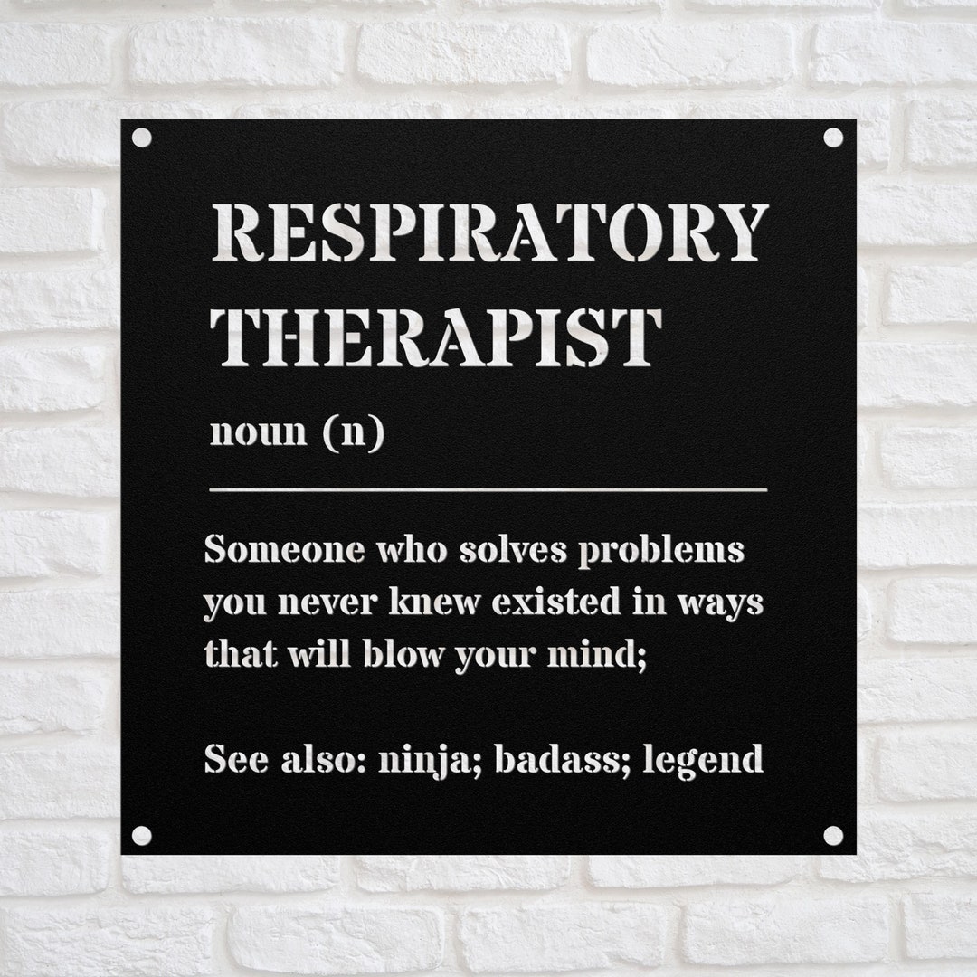 Custom Respiratory Therapist Gift Metal Sign for Women and Men, for ...