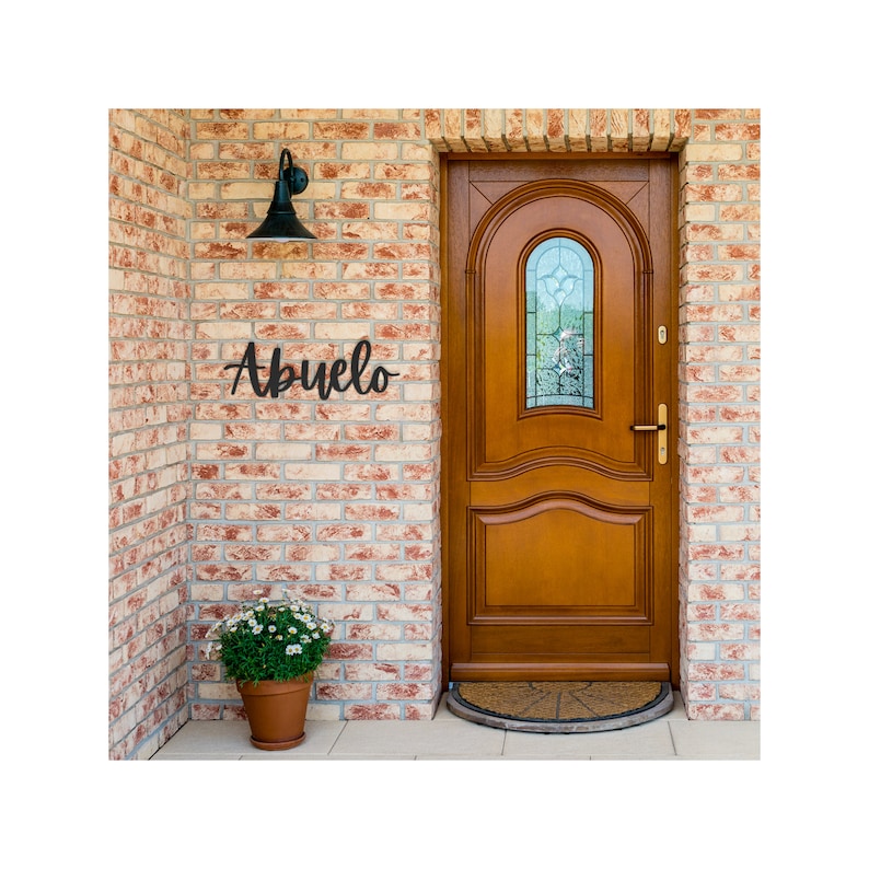 Abuelo Metal Sign Gift Word Wall Art - Script Word Art Decor Gift ...