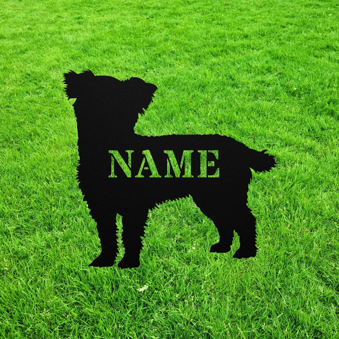 Personalized Schnoodle Yard Statue Stake, Custom Dog Outdoor Garden Art ...