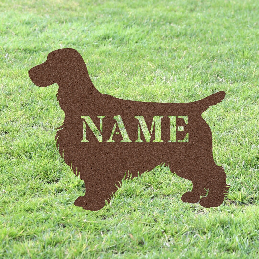 Personalized Cocker Spaniel Garden Statue Stake, Customcocker Spaniel ...