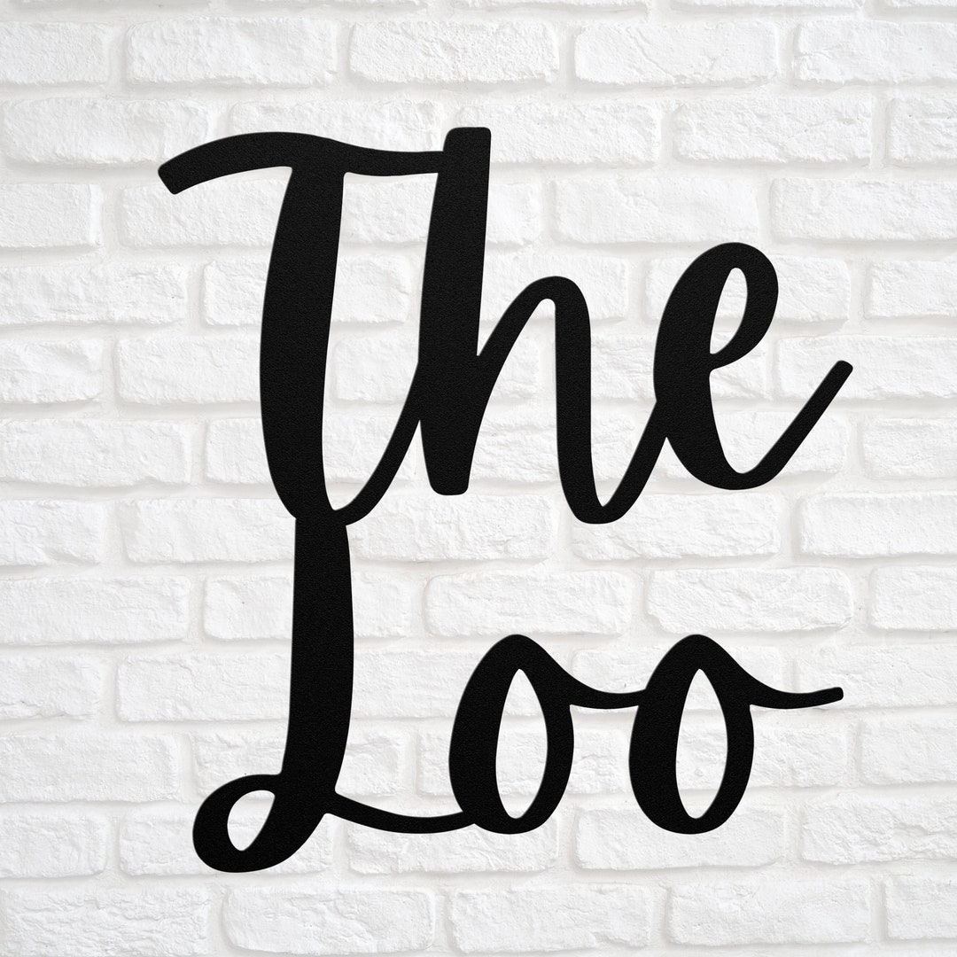 Toilet Door Sign the Loo Metal Sign Wall Art Pub House Vintage Bathroom ...